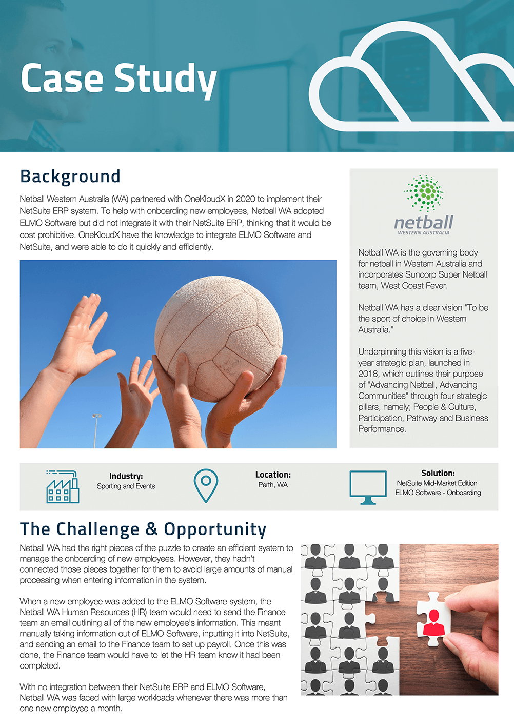 Netball WA Case Study | OneKloudX NetSuite Partner